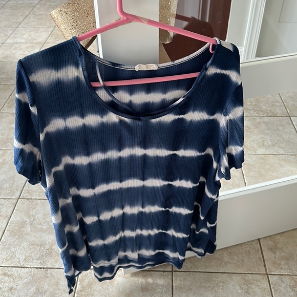Crescent | Tops | Crescent Blue And White T Shirt | Poshmark